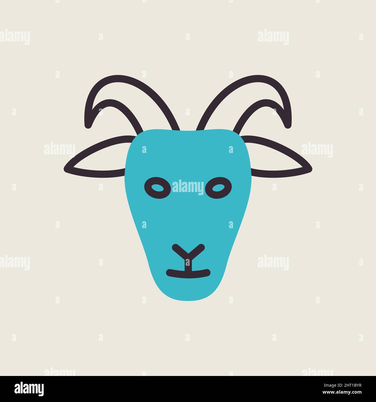Goat flat icon. Animal head. Farm sign. Graph symbol for your web site ...