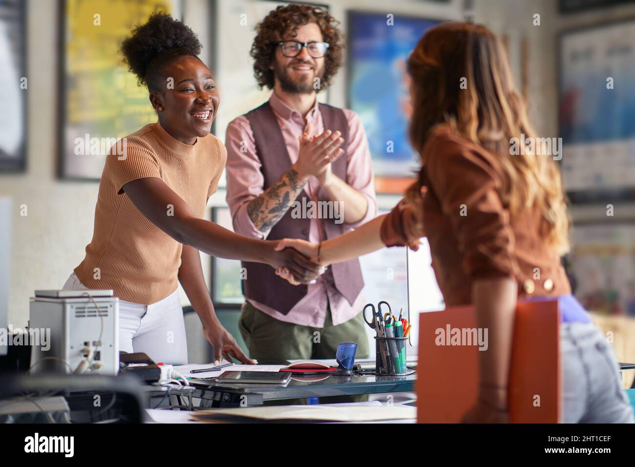 Two Ladies Clapping Hands