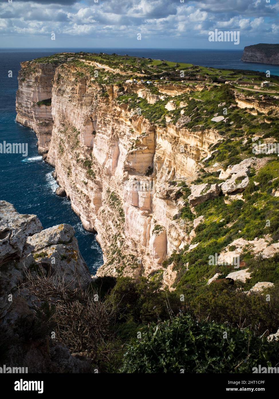 Vertical shot of the scenic aerial view of the Sanap cliffs in the ...