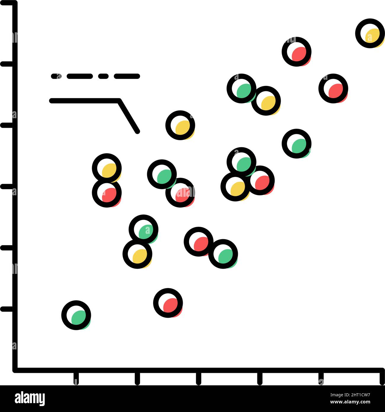 scatter plots color icon vector illustration Stock Vector Image & Art ...
