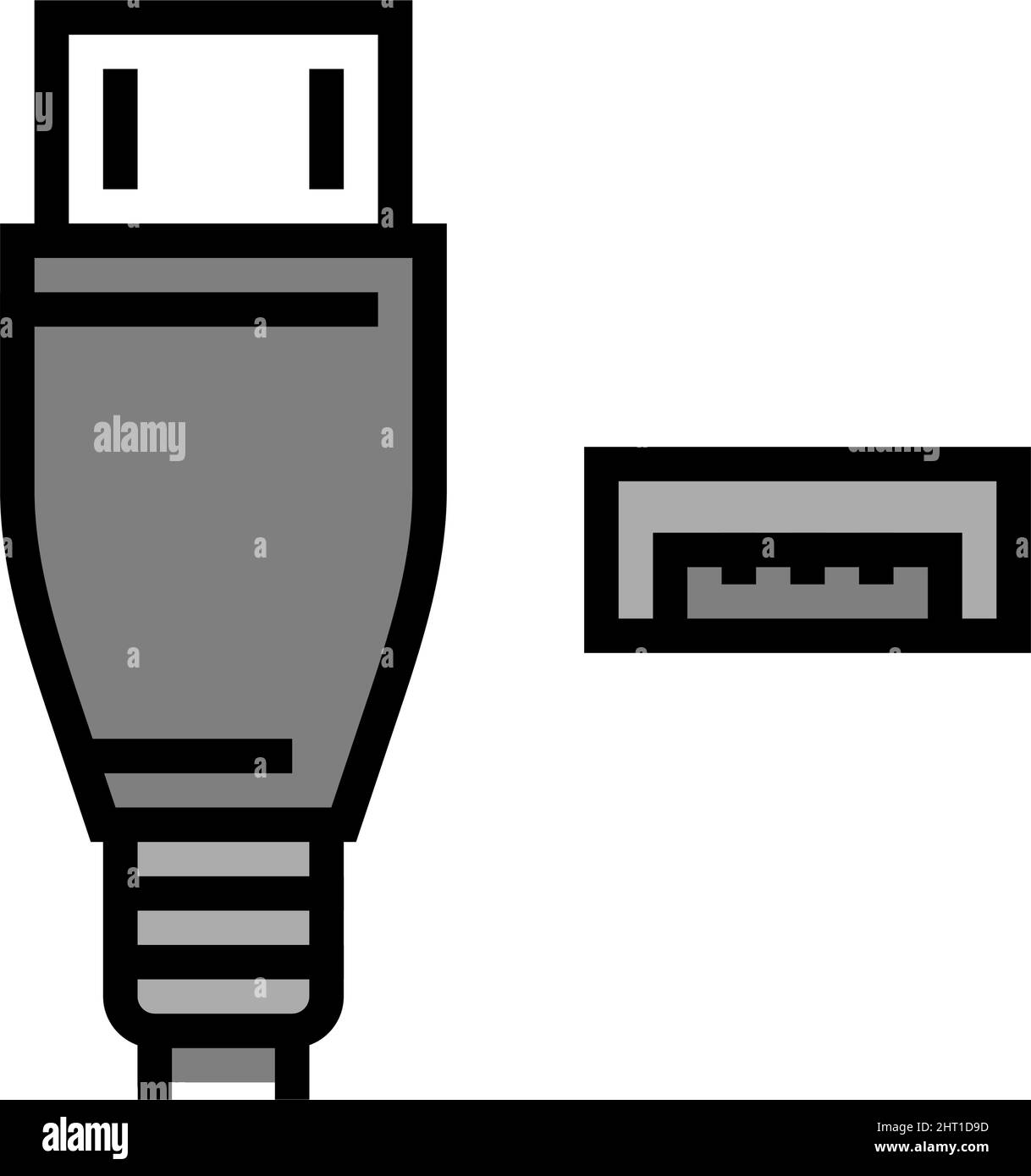 usb micro a color icon vector illustration Stock Vector Image & Art - Alamy