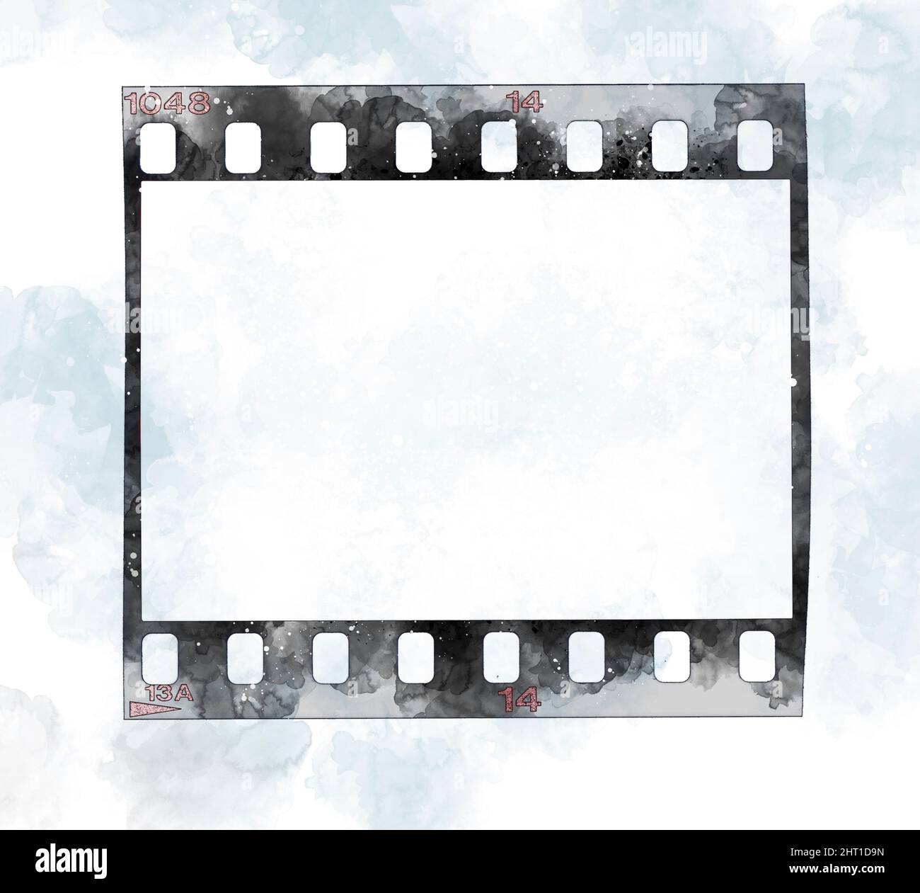 Illustration Art of a One pictures Film strip texture with blank space ...