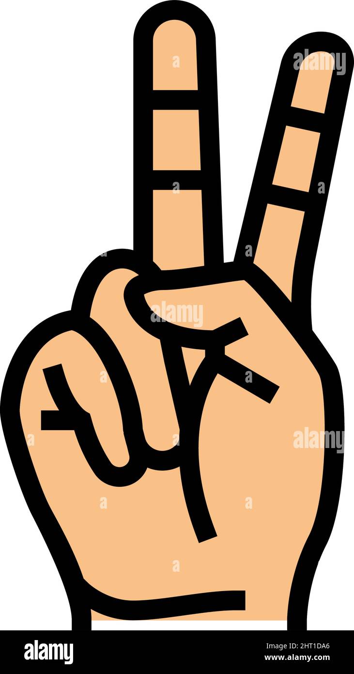 peace hand gesture color icon vector illustration Stock Vector Image ... peace hand gesture color icon vector illustration Stock Vector Image ...