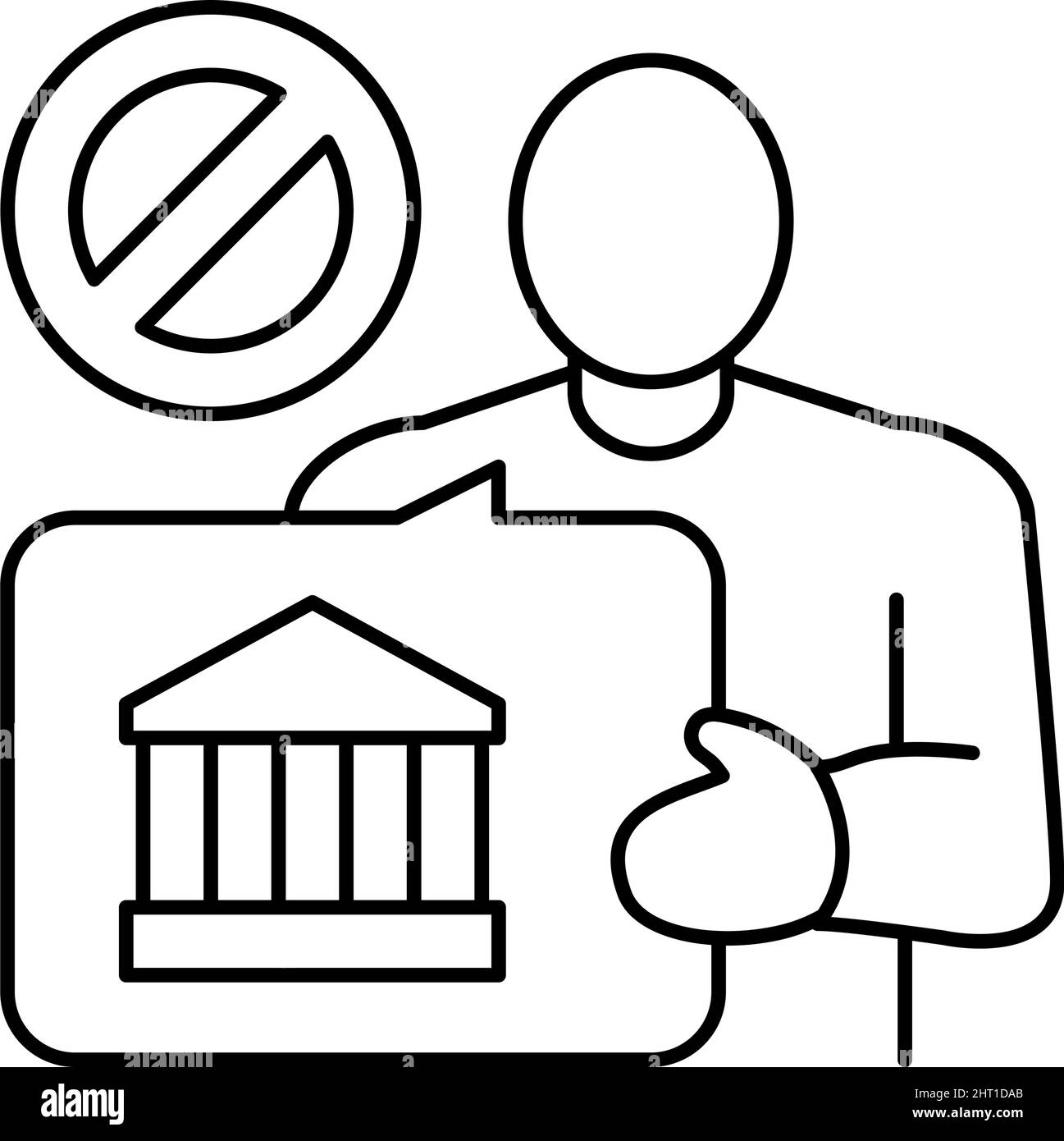 unbanked finance line icon vector illustration Stock Vector Image & Art ...