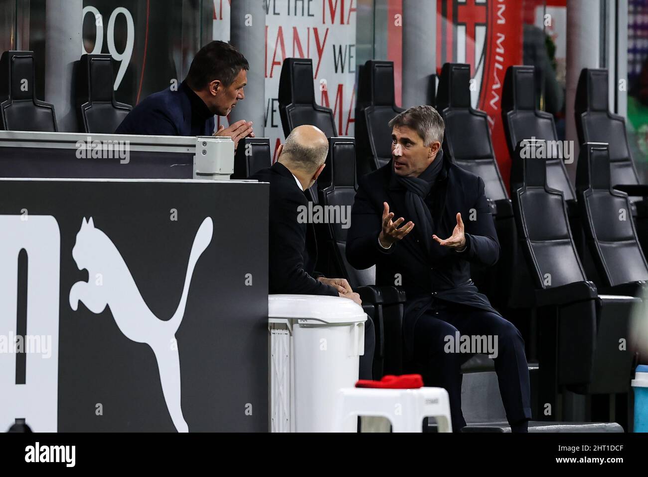 Frederic Massara Sport Director Of Ac Milan Paolo Maldini Technical