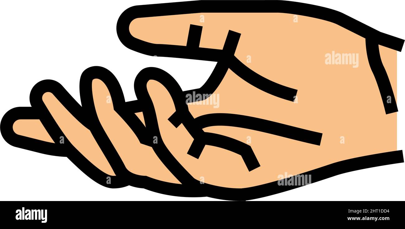 give hand color icon vector illustration Stock Vector Image & Art - Alamy