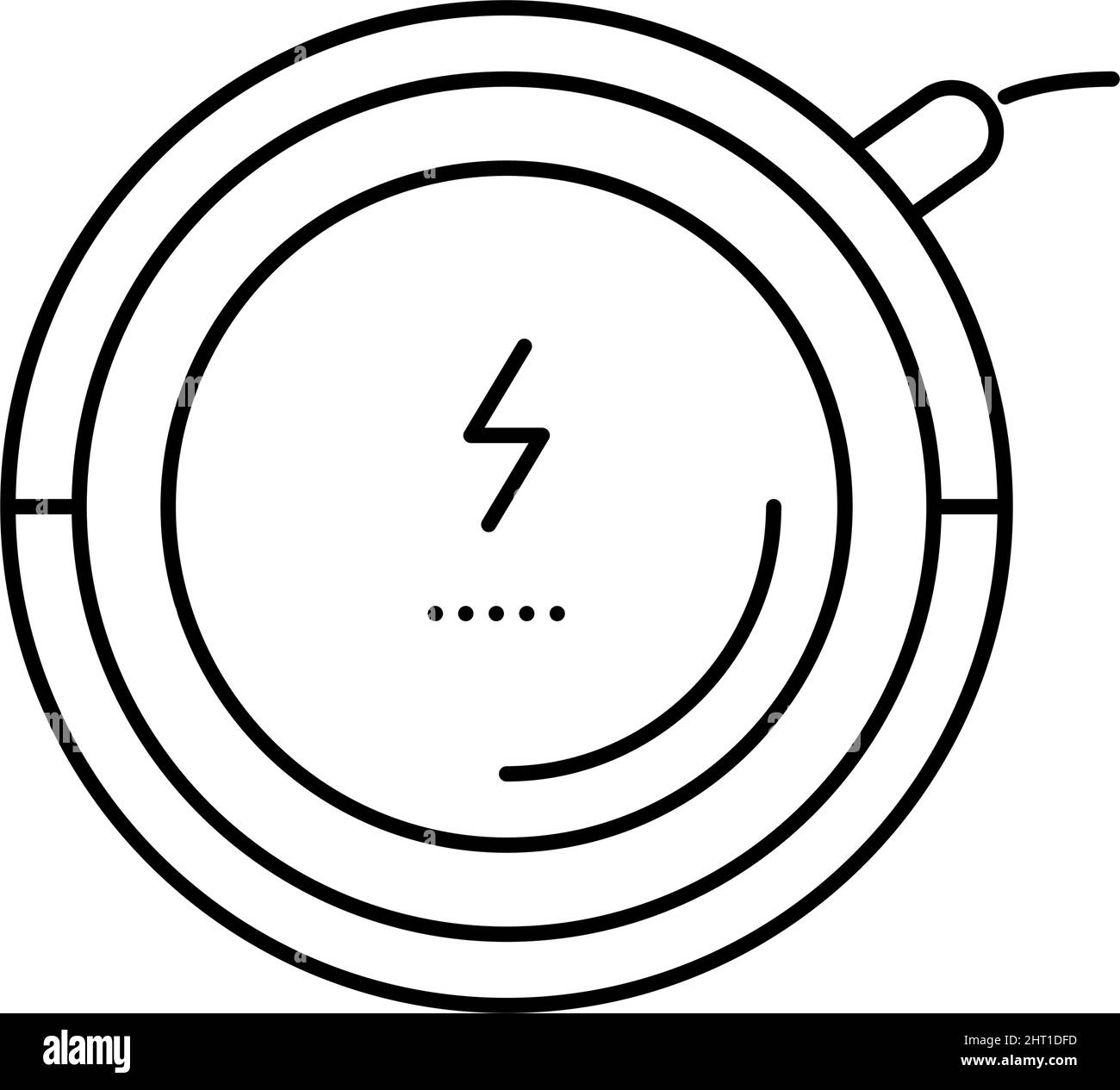 wireless charging pad line icon vector illustration Stock Vector Image ...