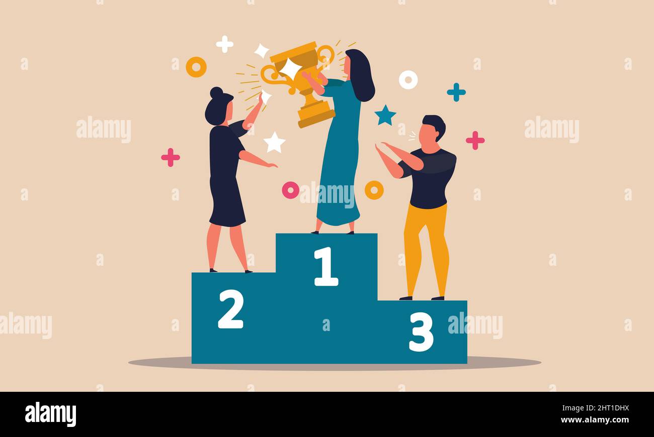 Business competition and motivation success. First woman work winner ...