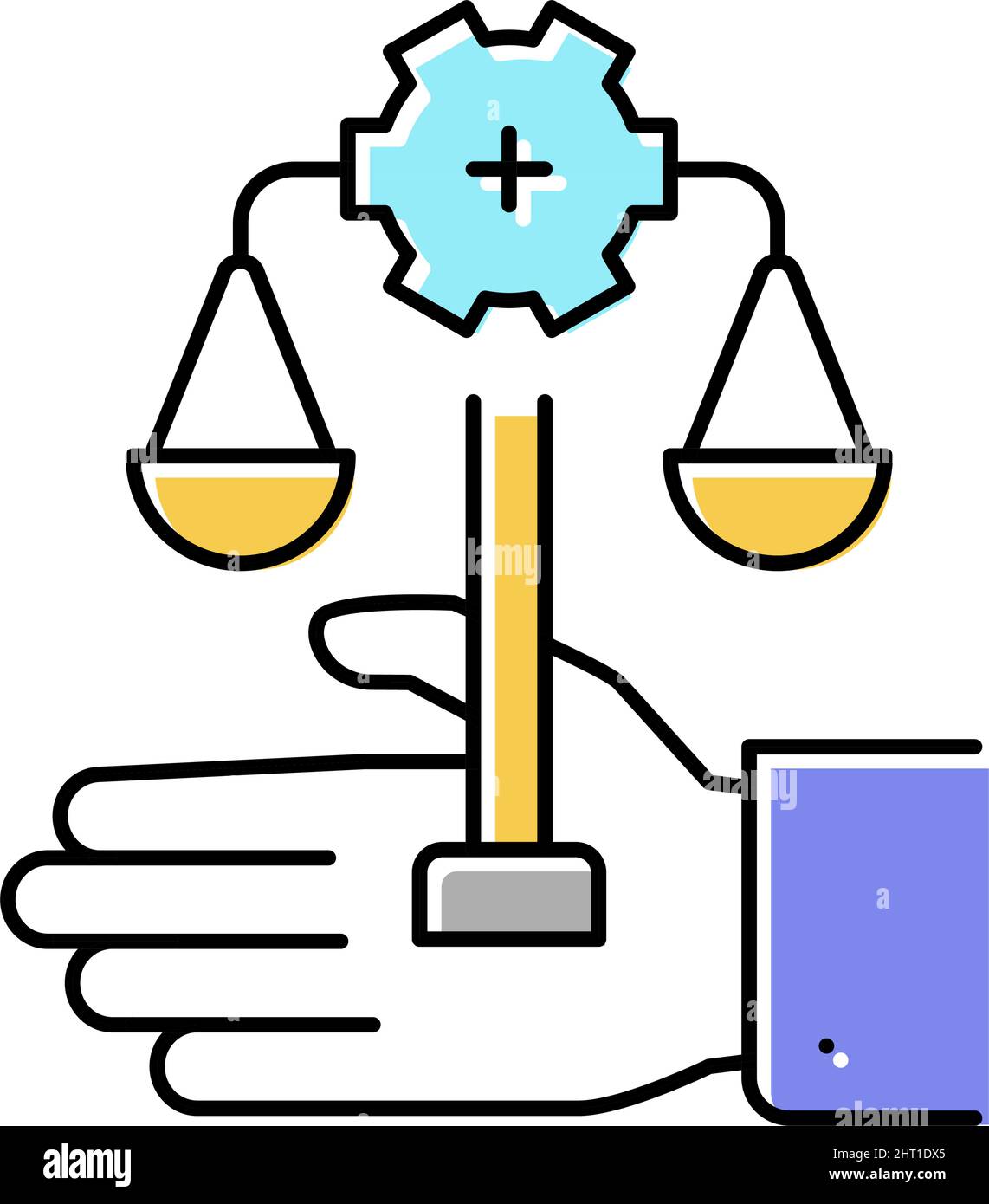 assistance in compliance with regulatory requirements color icon vector ...