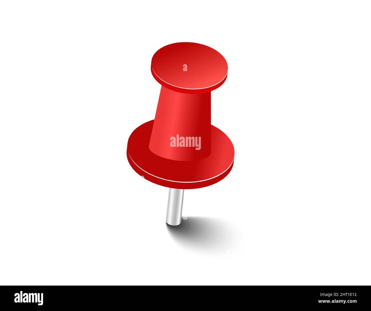 Red pins tacks flags. Attach buttons on needles, pinned office ...