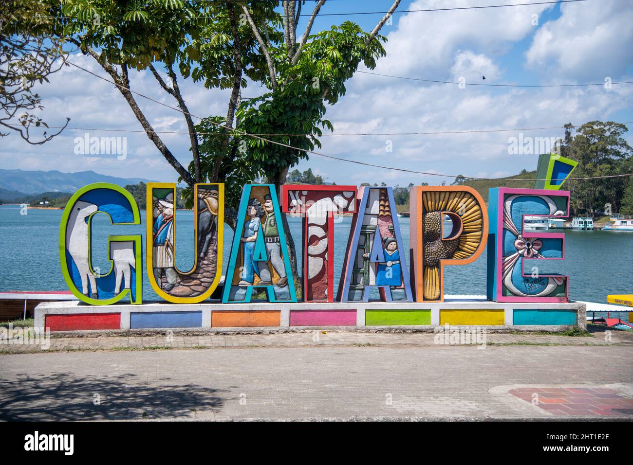 The colourful sign of Guatape in Colombia Stock Photo - Alamy
