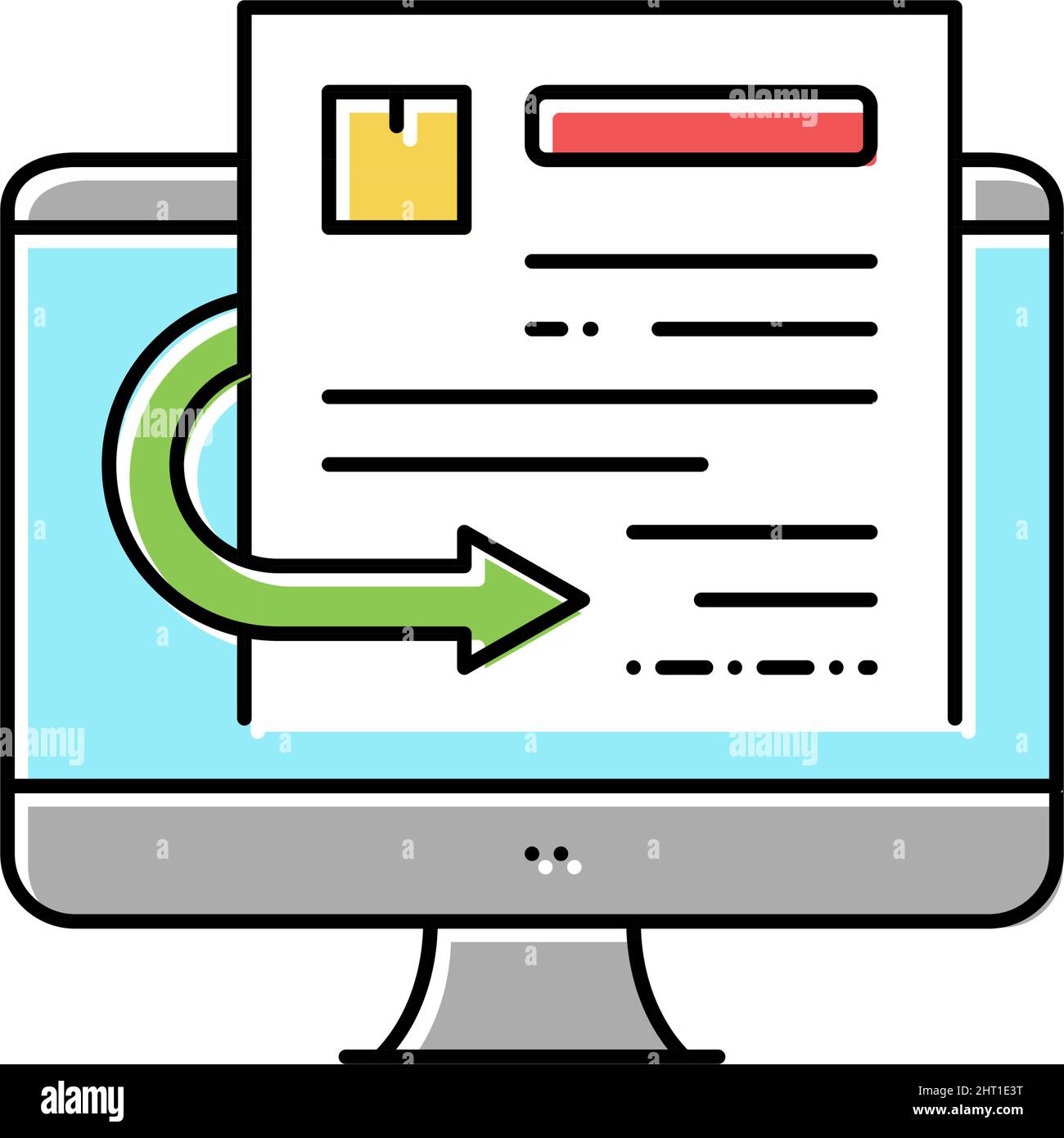 quotation requests color icon vector illustration Stock Vector Image ...