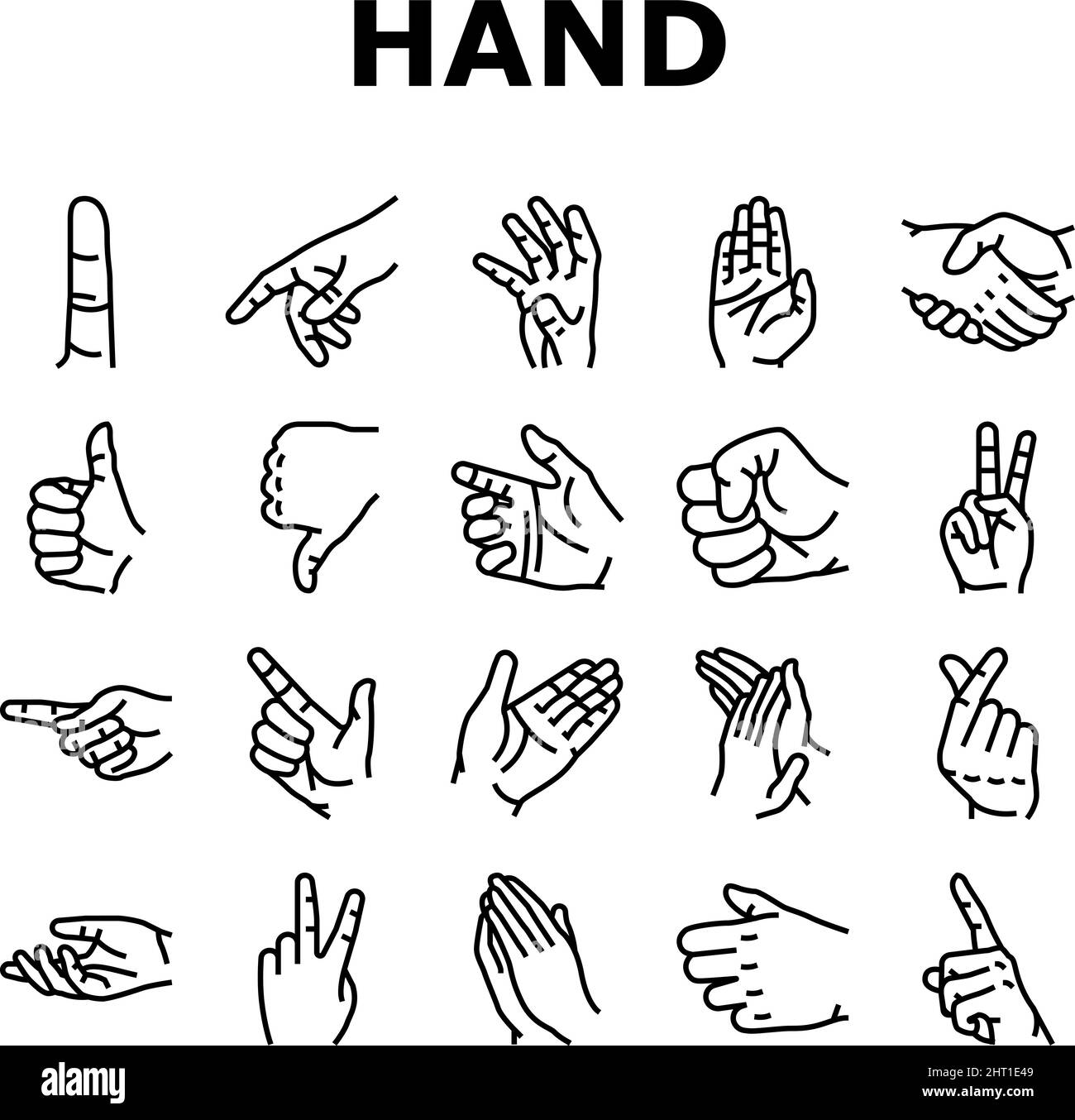 Finger pushing icons Cut Out Stock Images & Pictures - Alamy