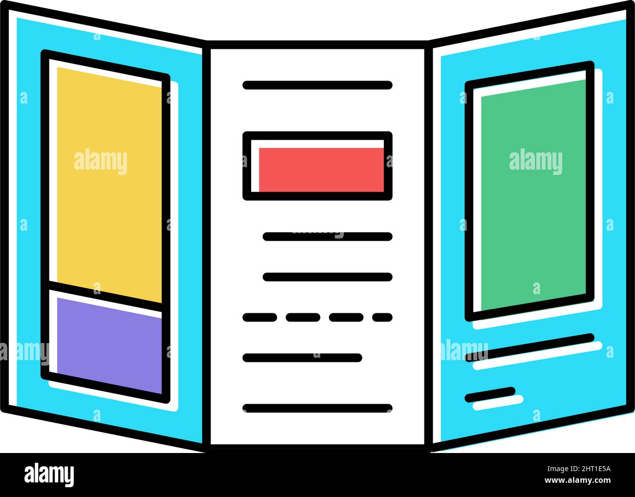 handout flyer of forum color icon vector illustration Stock Vector ...