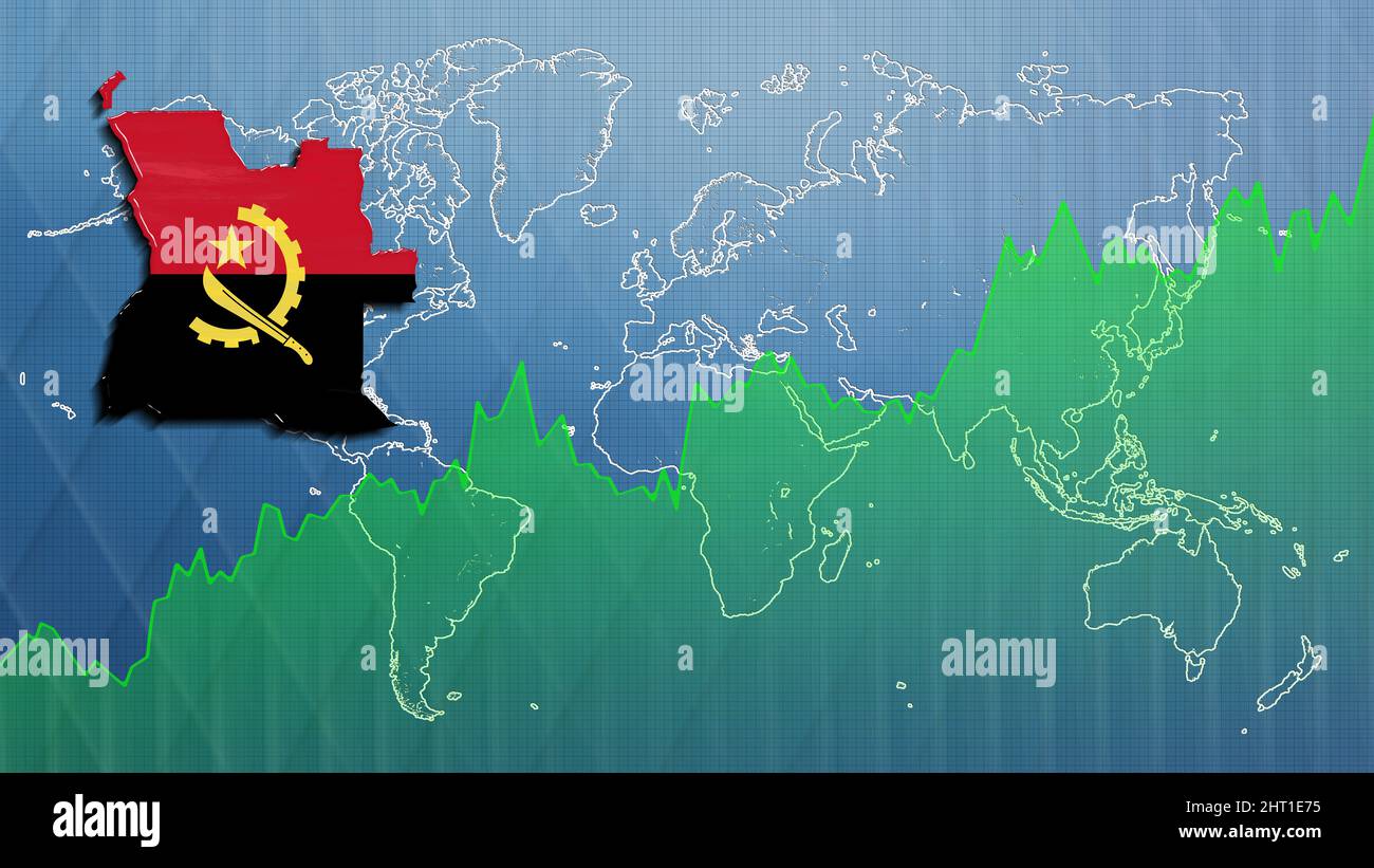 Map of Angola, financial success, economy growth Stock Photo - Alamy