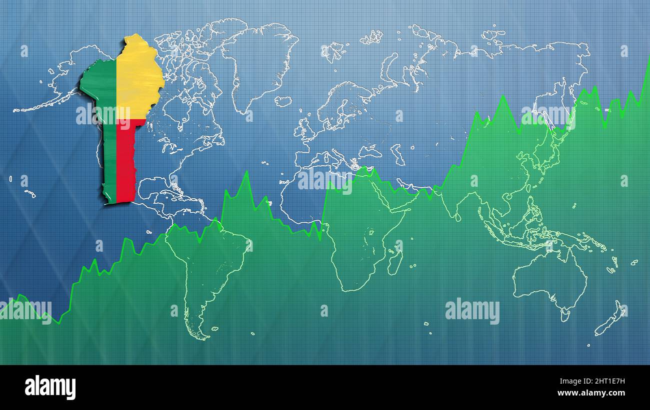 Map of Benin, financial success, economy growth Stock Photo - Alamy