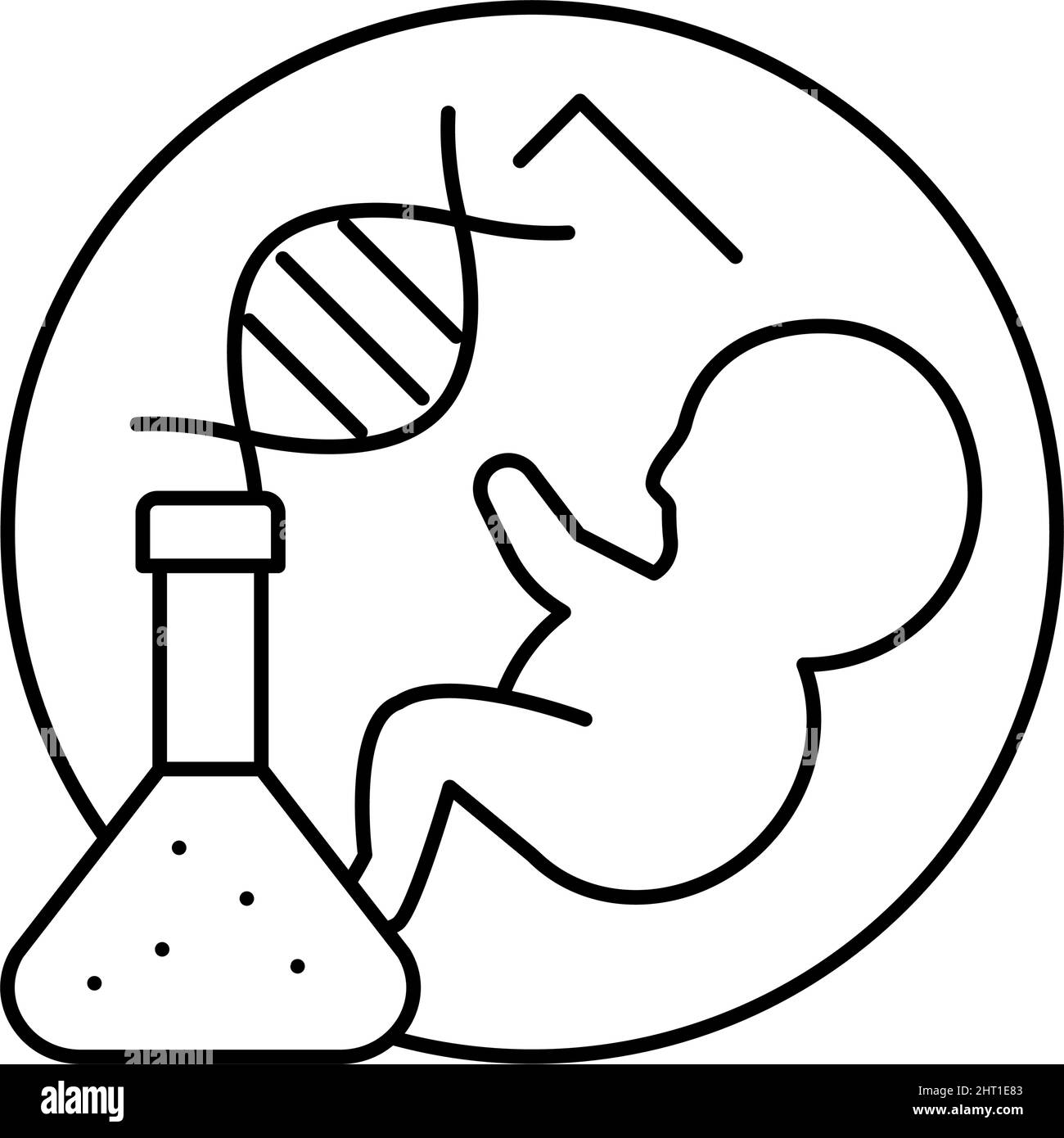 child birth genetic line icon vector illustration Stock Vector Image ...