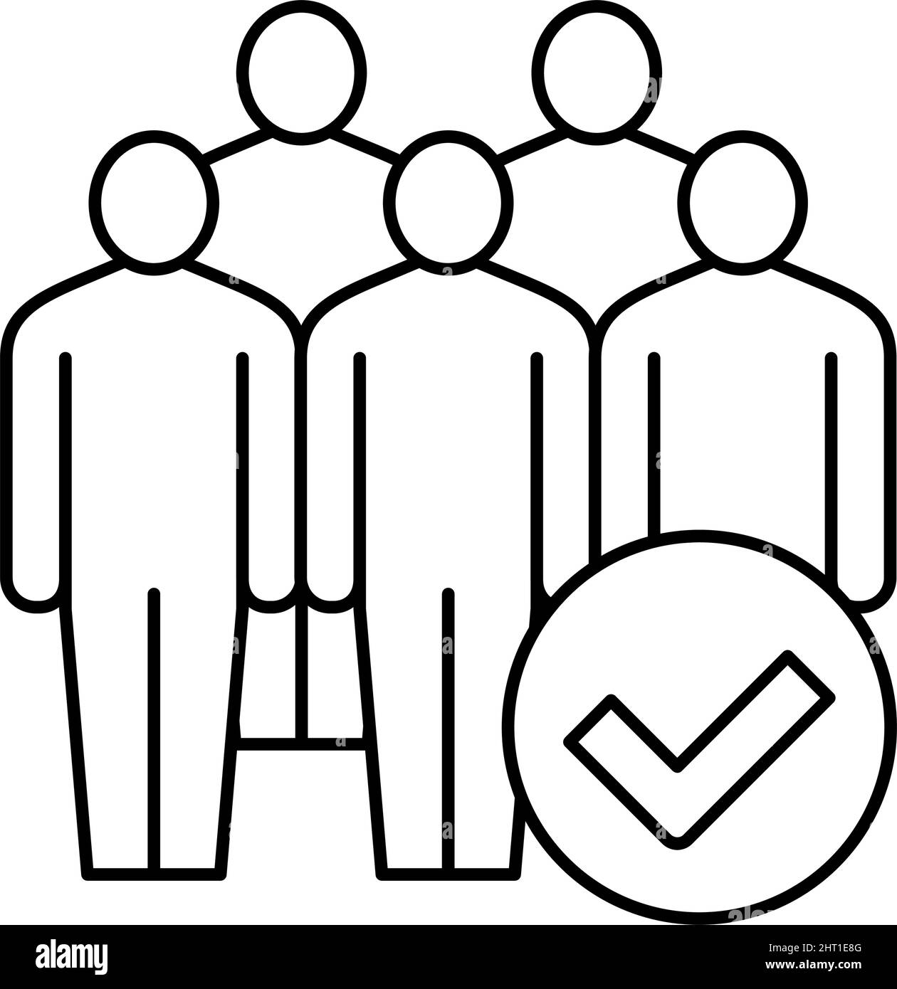 company employees line icon vector illustration Stock Vector Image ...