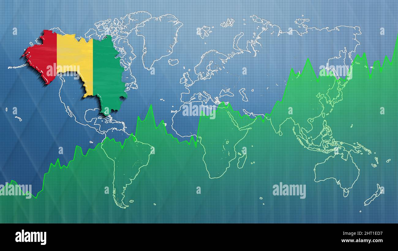 Map of Guinea, financial success, economy growth Stock Photo - Alamy