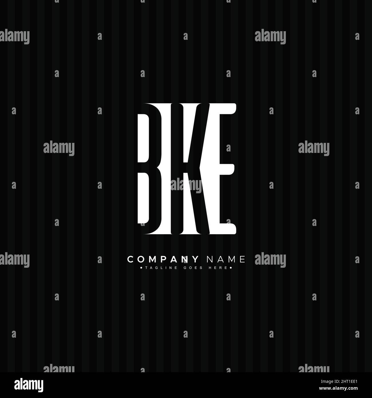 Simple Business Logo for Initial Letter BKE - Alphabet Logo - Vector ...