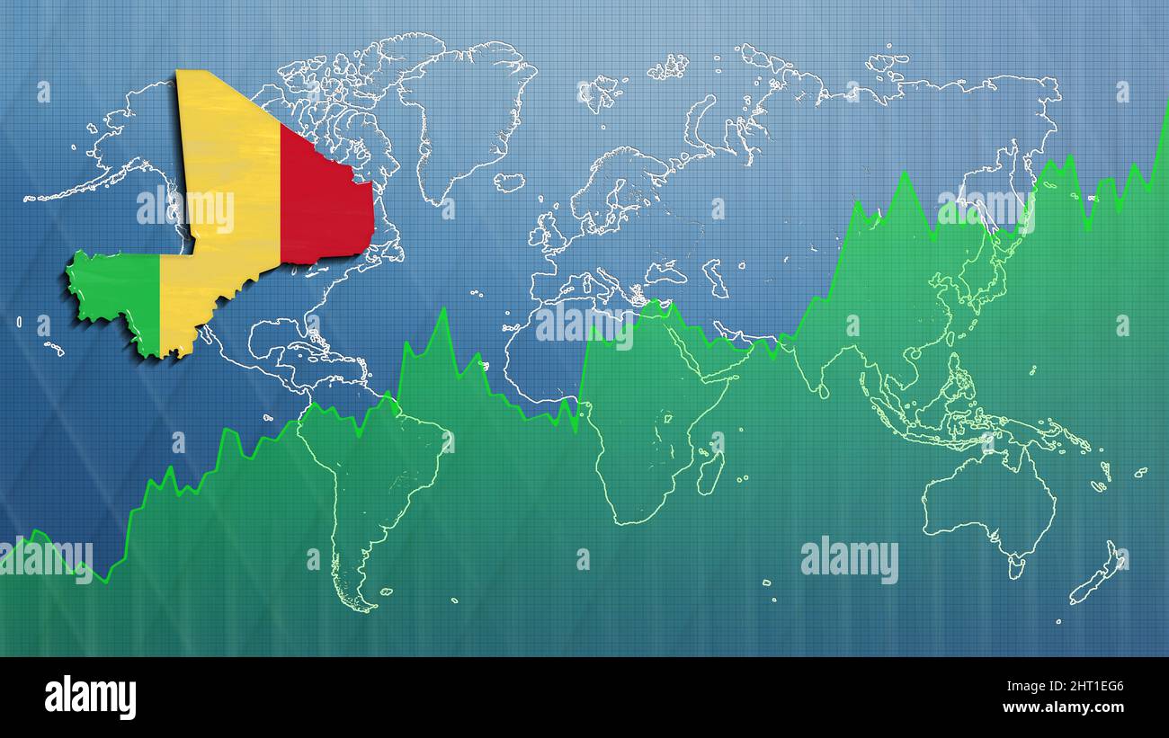 Map of Mali, financial success, economy growth Stock Photo - Alamy