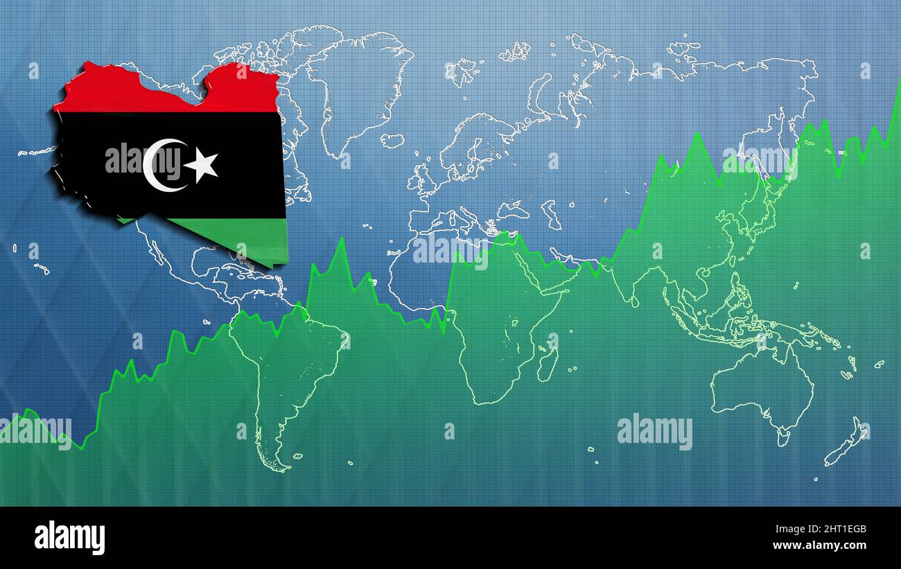 Map of Libya, financial success, economy growth Stock Photo - Alamy