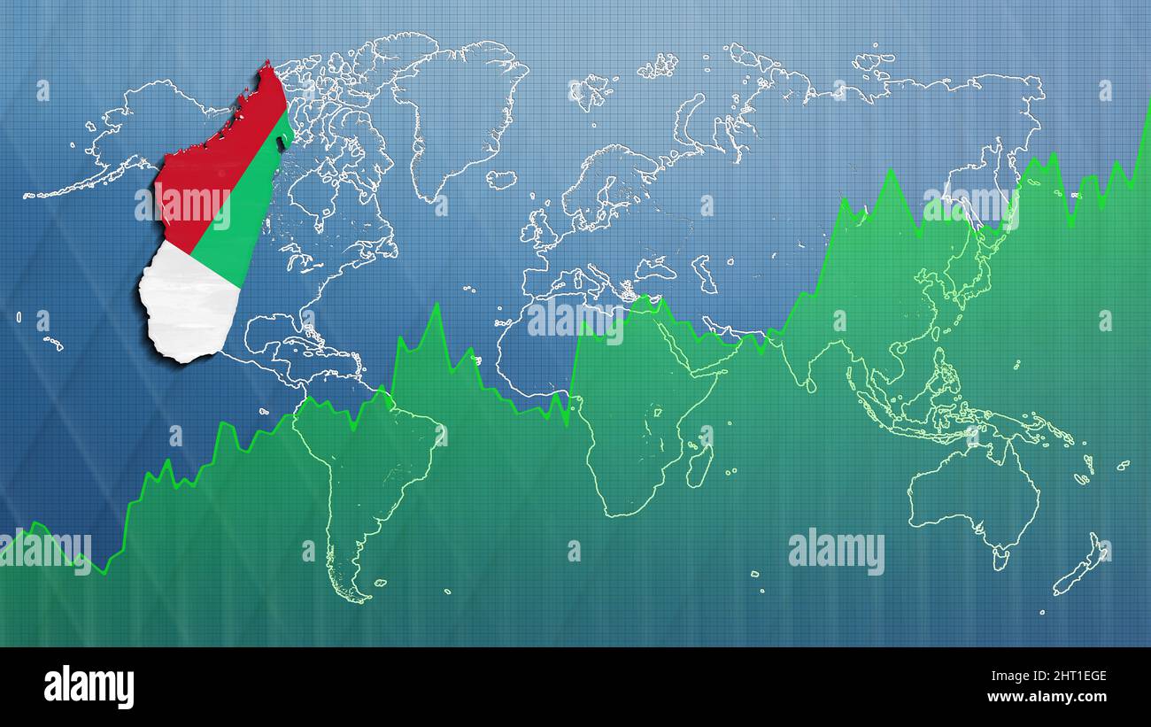 Map of Madagascar, financial success, economy growth Stock Photo - Alamy
