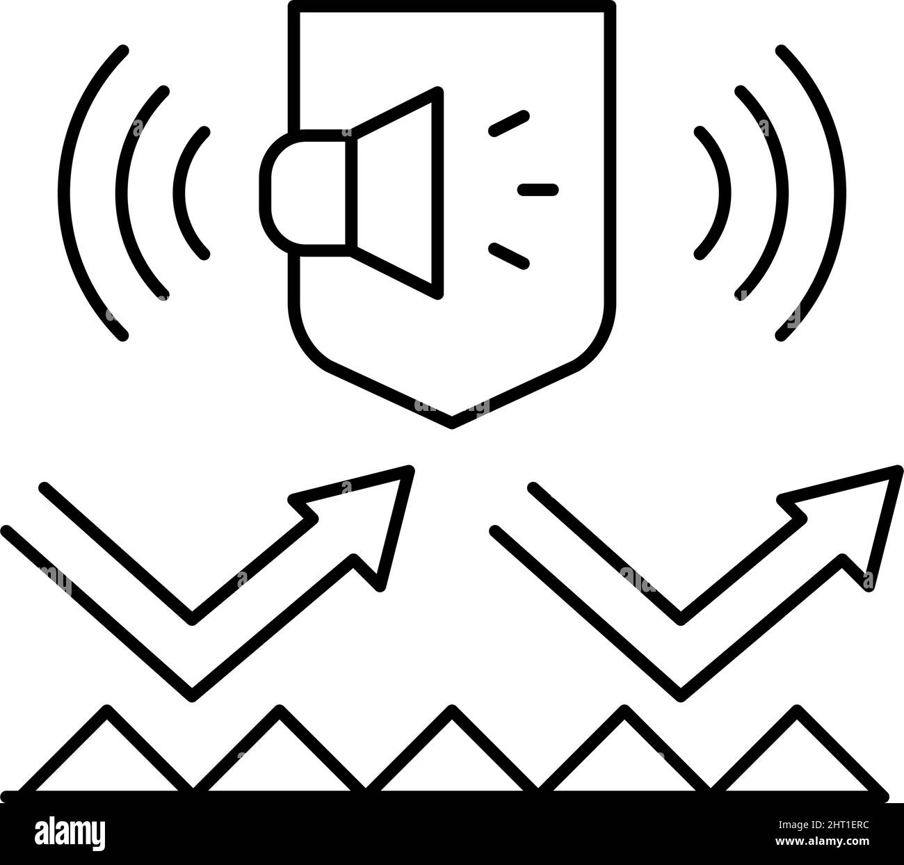 noise protect layer line icon vector illustration Stock Vector Image ...