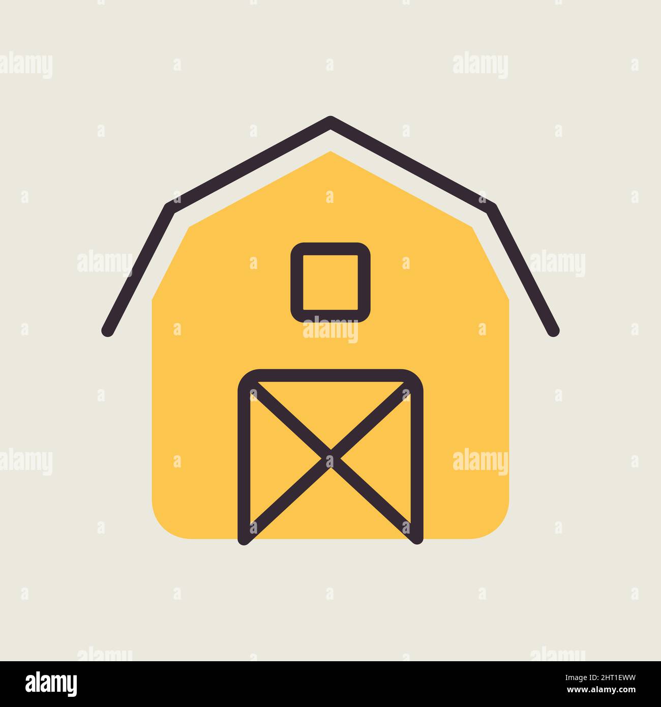 Barn flat icon. Farm animal sign. Graph symbol for your web site design ...