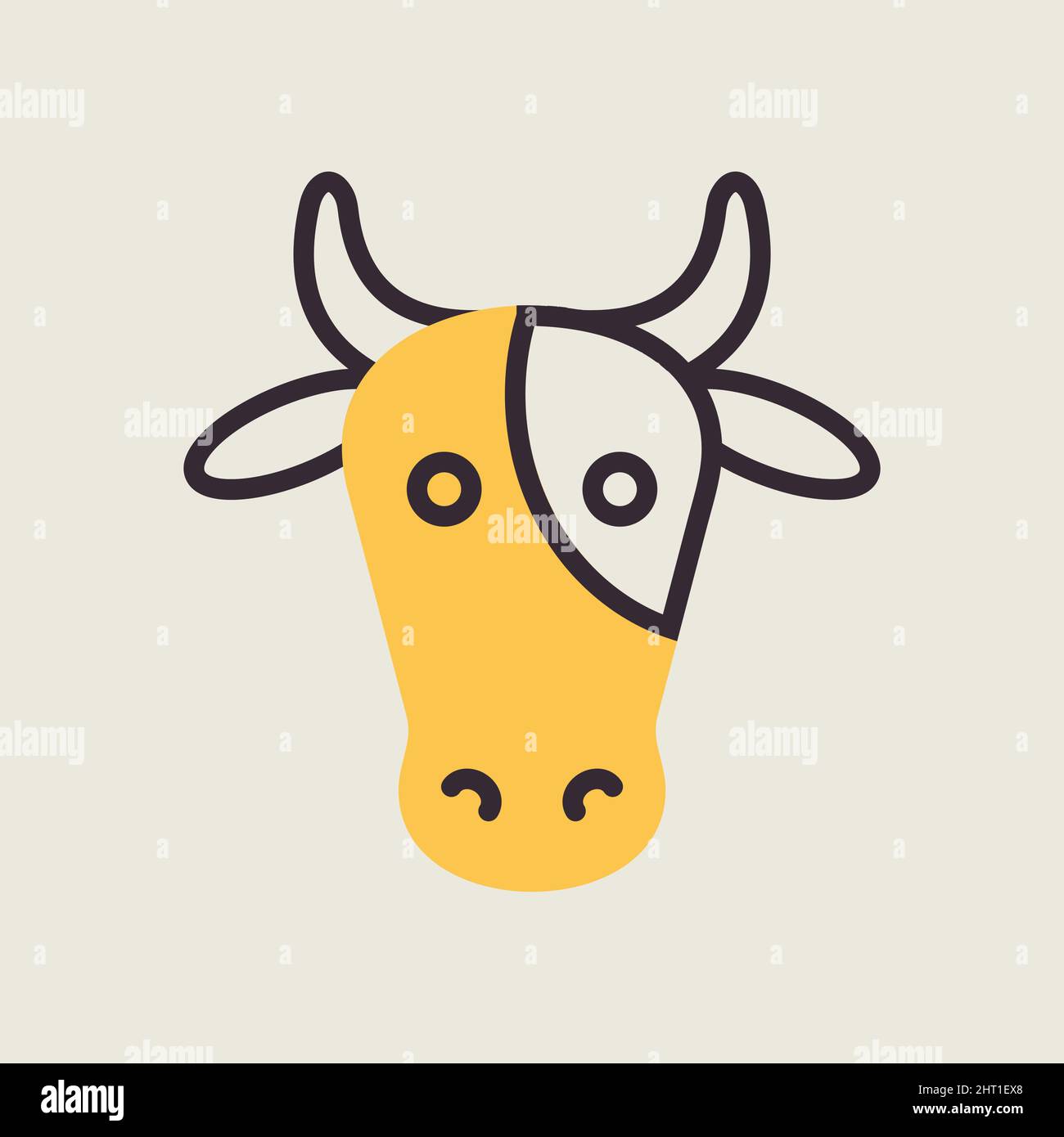 Cow flat icon. Animal head. Farm sign. Graph symbol for your web site ...
