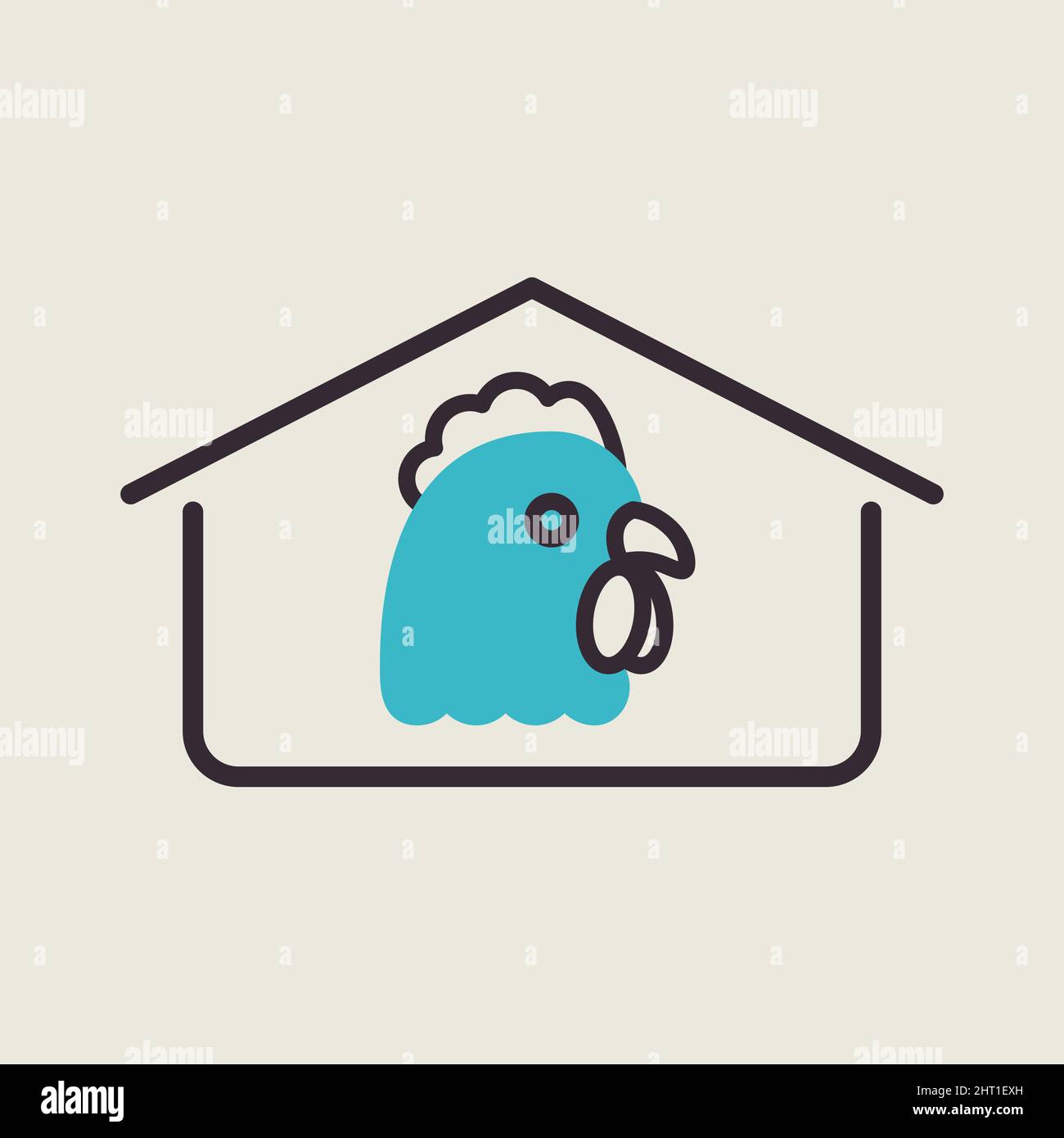 Chicken house icon. Farm animal sign. Graph symbol for your web site ...
