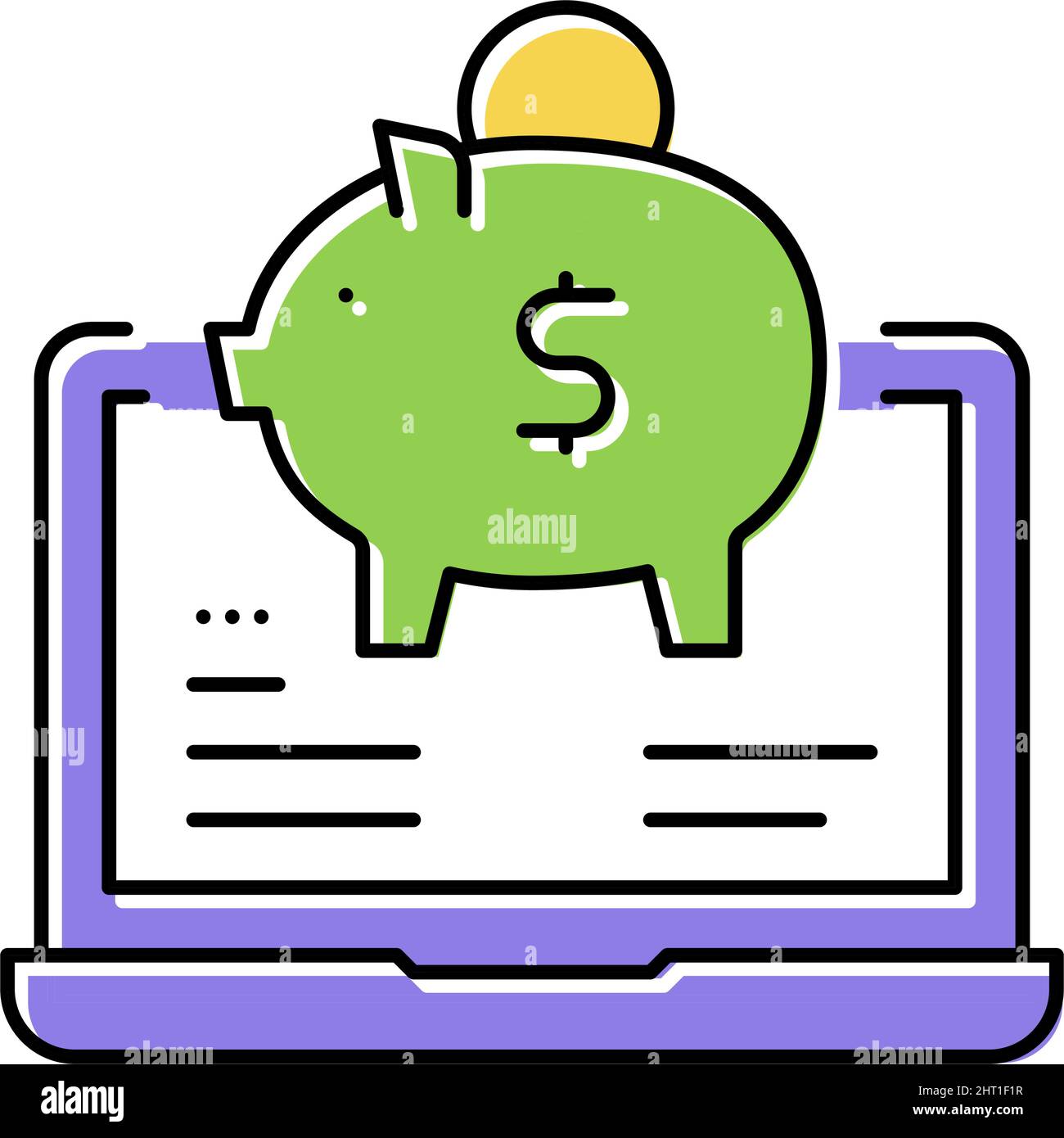 internet money box color icon vector illustration Stock Vector Image ...