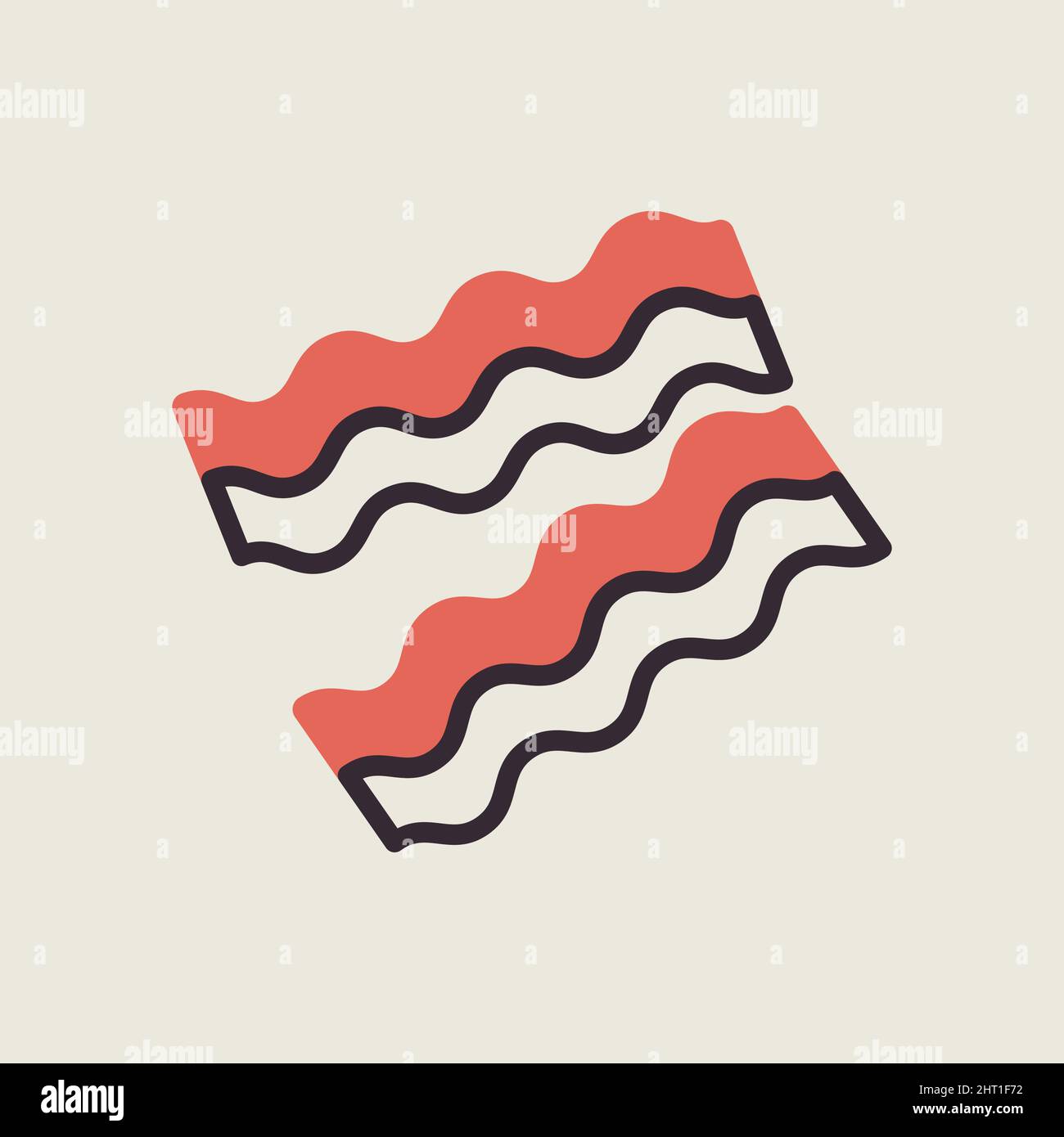 Bacon pieces icon. Farm animal sign. Graph symbol for your web site ...