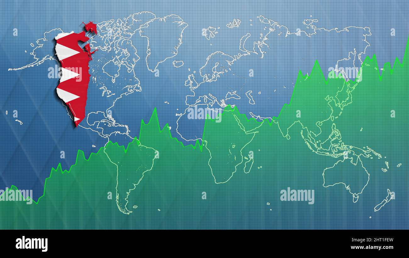 Map of Bahrain, financial success, economy growth Stock Photo - Alamy