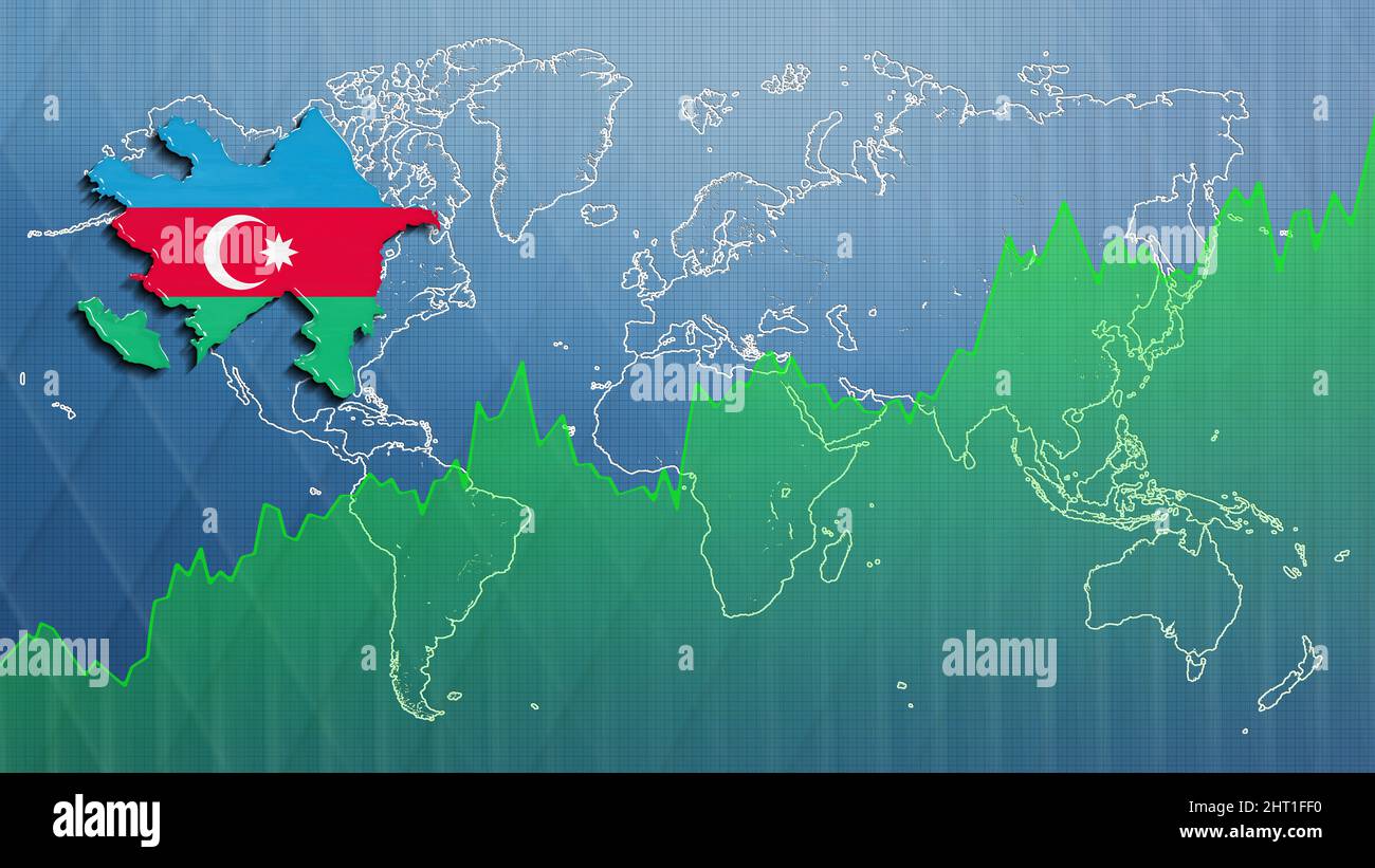 Map of Azerbaijan, financial success, economy growth Stock Photo - Alamy