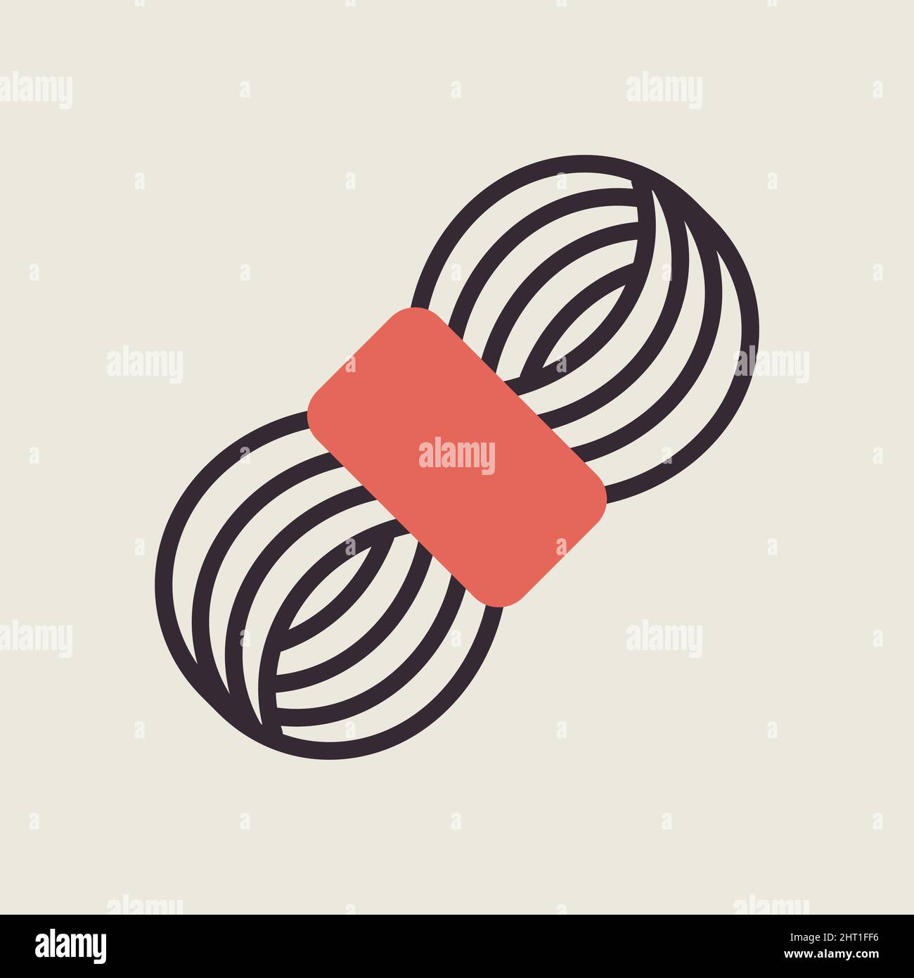 Roll of yarn flat icon. Farm animal sign. Graph symbol for your web ...