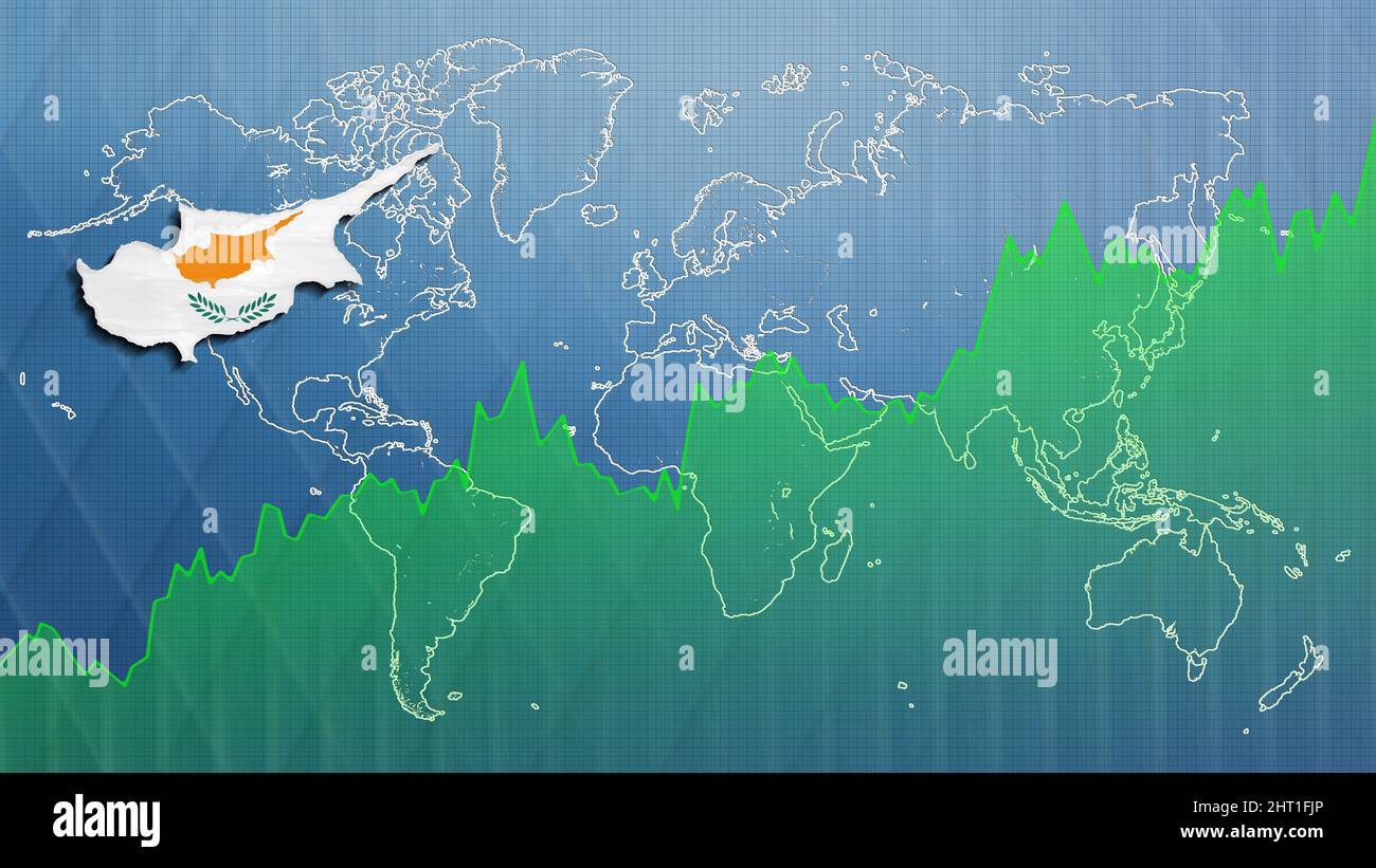Map of Cyprus, financial success, economy growth Stock Photo - Alamy