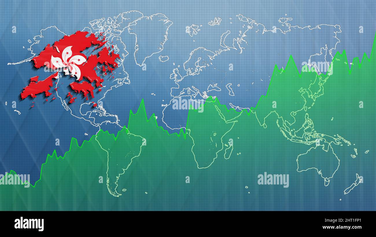 Map of Hong Kong, financial success, economy growth Stock Photo - Alamy