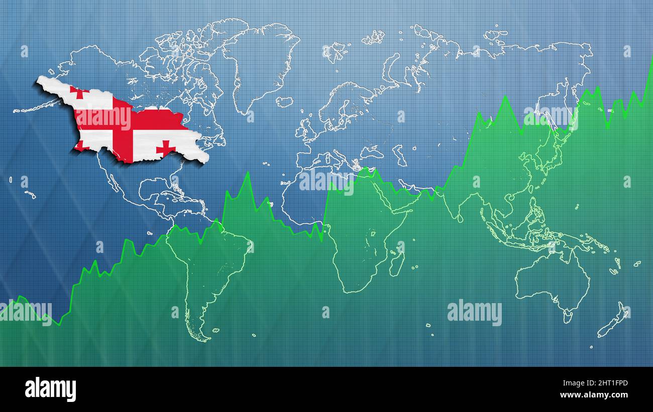 Map of Georgia, financial success, economy growth Stock Photo - Alamy