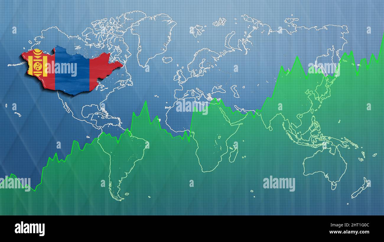Map of Mongolia, financial success, economy growth Stock Photo - Alamy