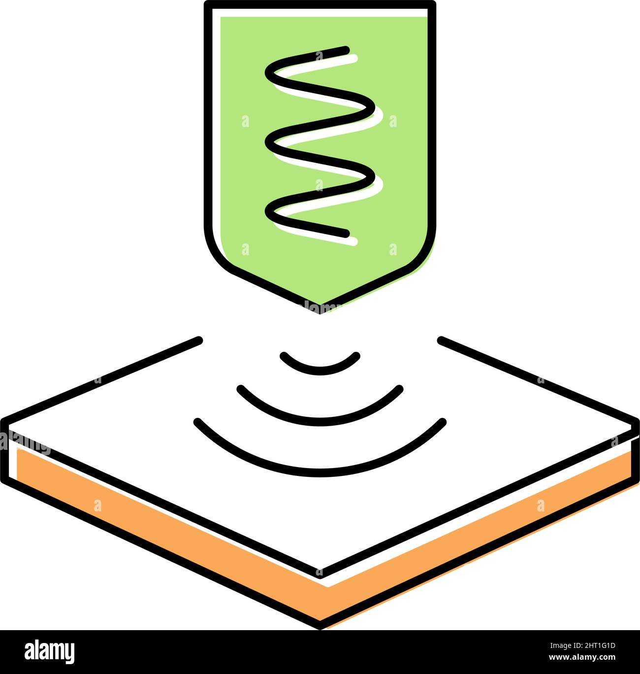 elastic fabrics properties color icon vector illustration Stock Vector ...