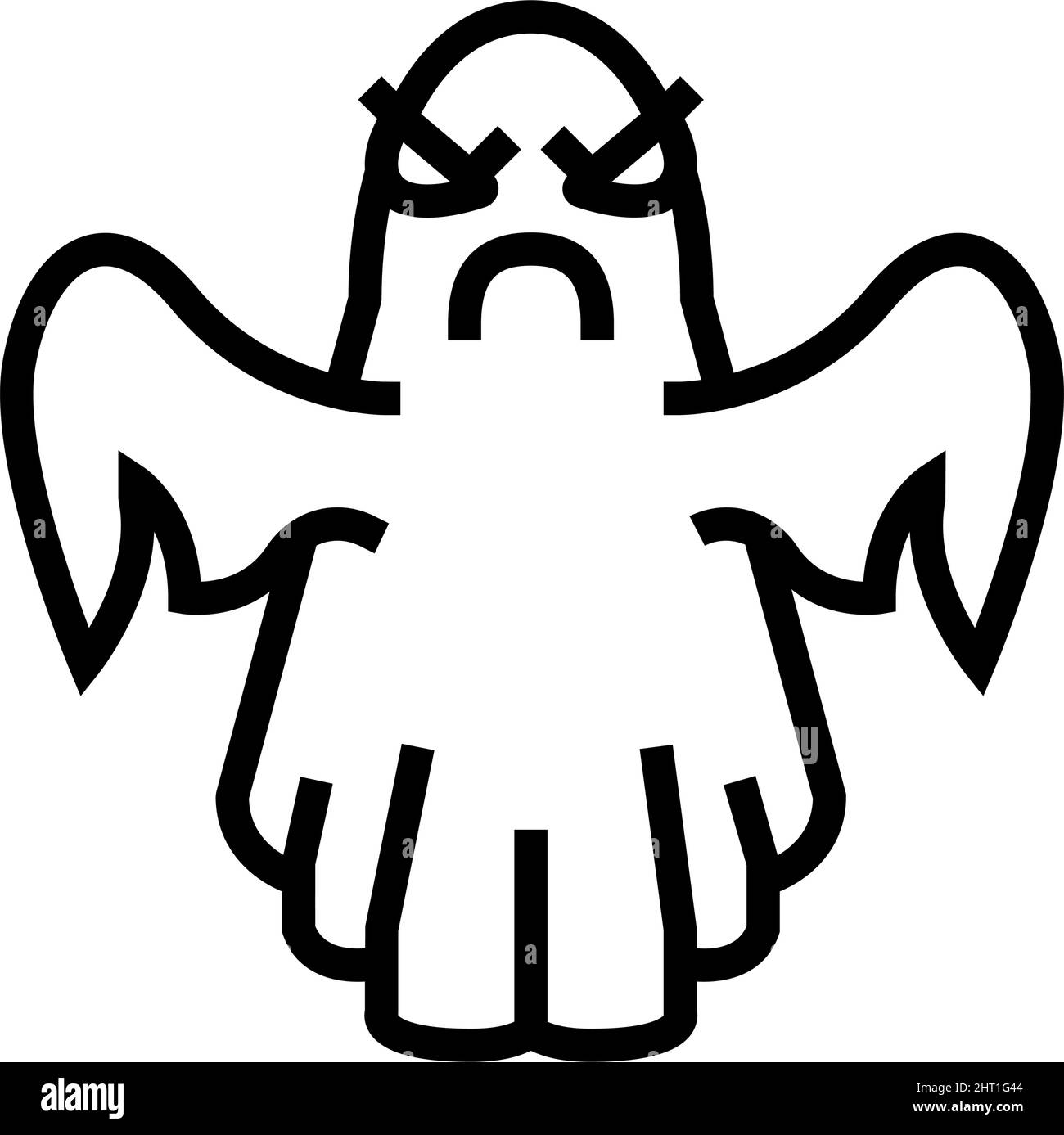 ghost in amusement park line icon vector illustration Stock Vector ...