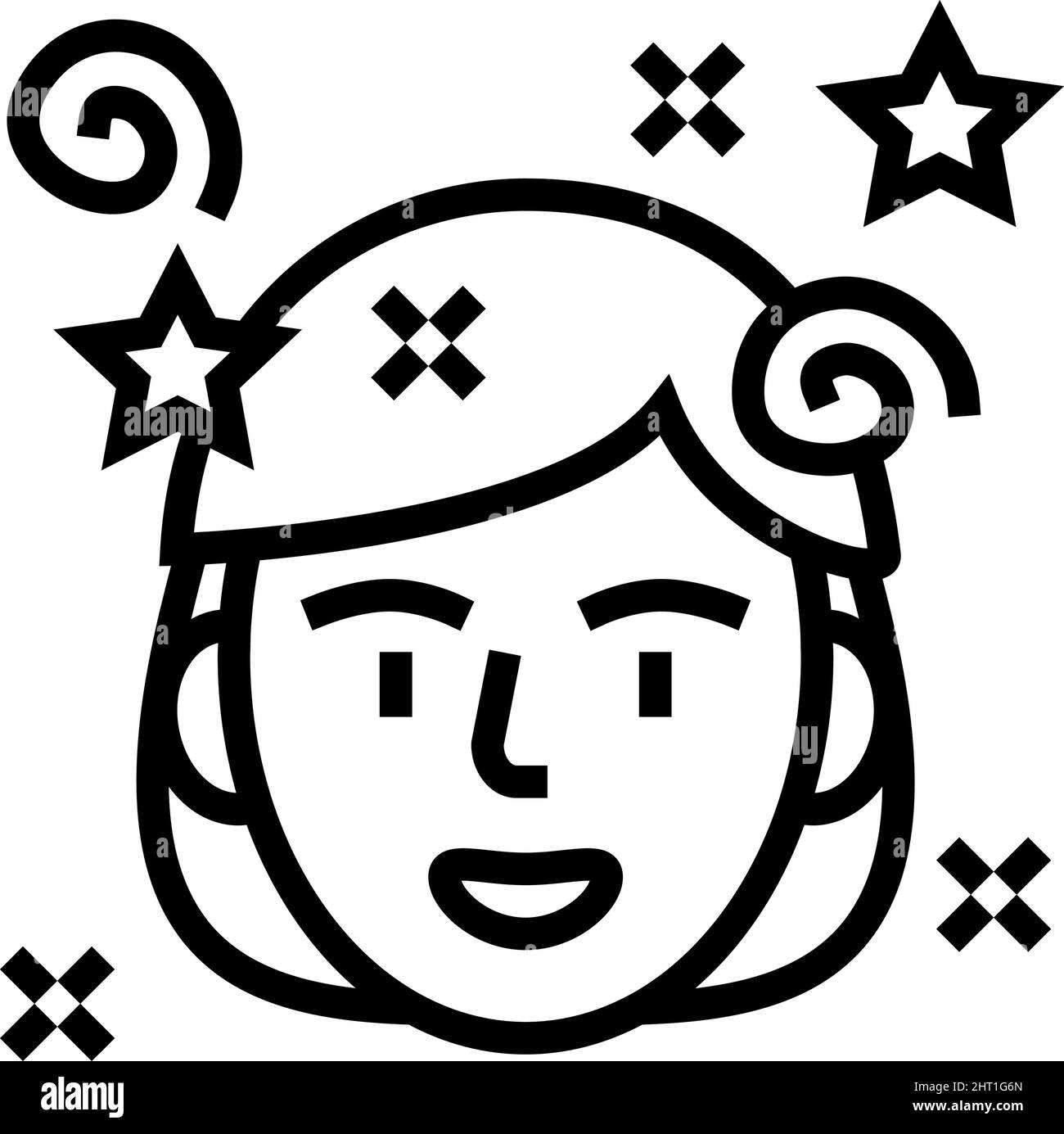 fun mood line icon vector illustration Stock Vector Image & Art - Alamy