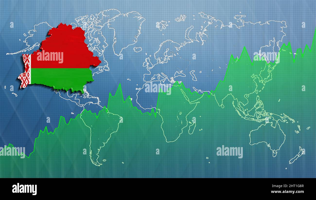 Map of Belarus, financial success, economy growth Stock Photo - Alamy