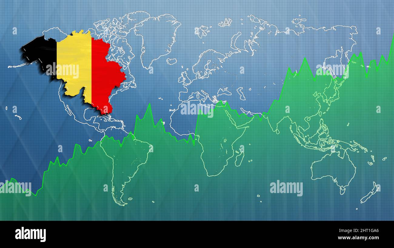 Map of Belgium, financial success, economy growth Stock Photo - Alamy