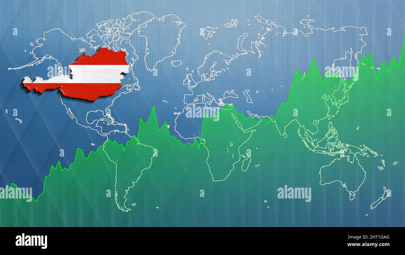 Map of Austria, financial success, economy growth Stock Photo - Alamy
