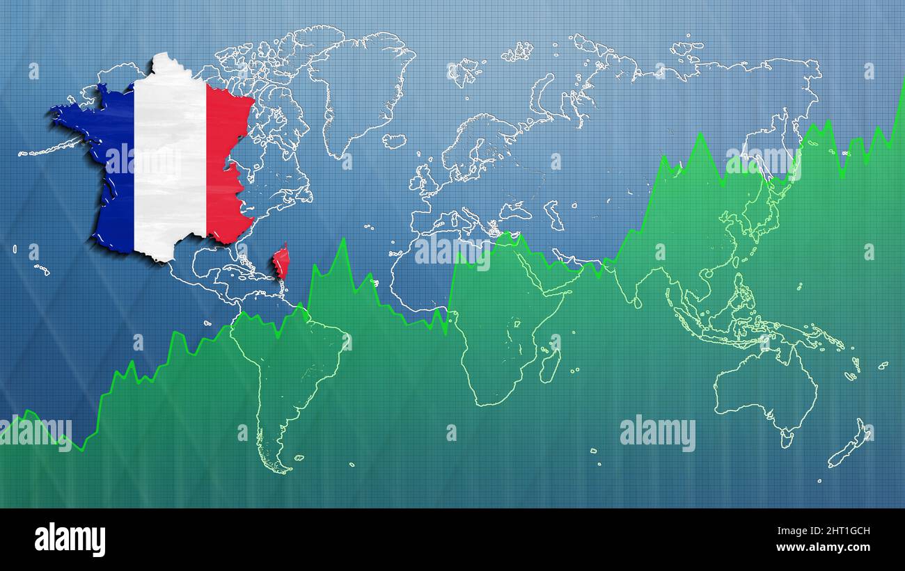 Map of France, financial success, economy growth Stock Photo - Alamy