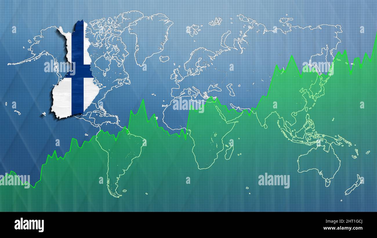 Map of Finland, financial success, economy growth Stock Photo - Alamy