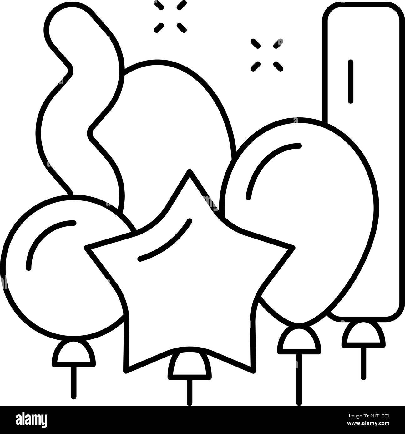 shapes balloons line icon vector illustration Stock Vector Image & Art ...