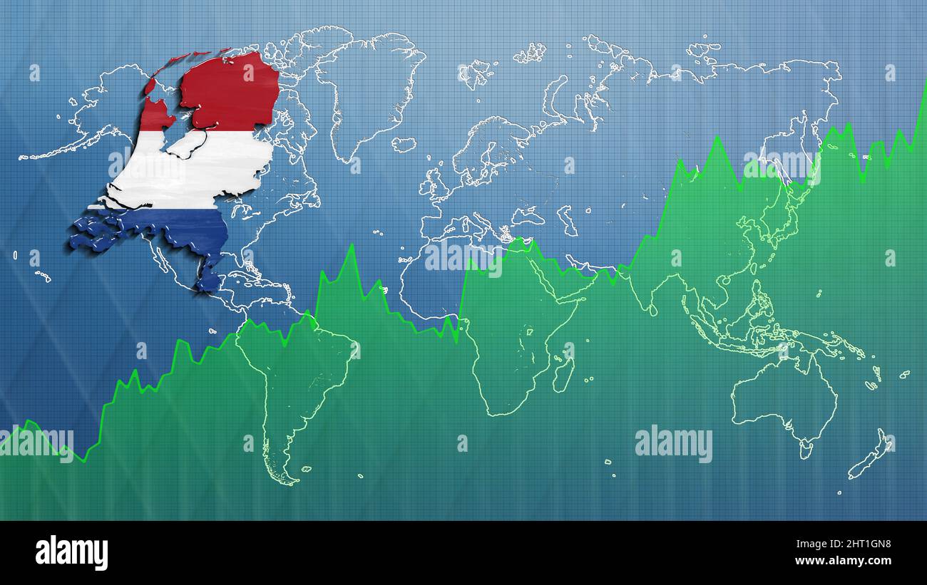 Map of Netherlands, financial success, economy growth Stock Photo - Alamy